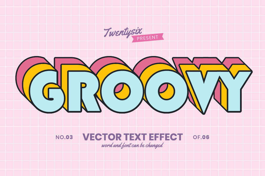 Retro Text Effects Styles for Illustrator, Add-ons | GraphicRiver