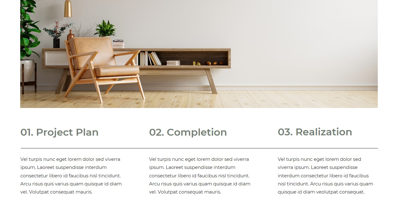 White Simple Olive Interior Design Presentation, Presentation Templates