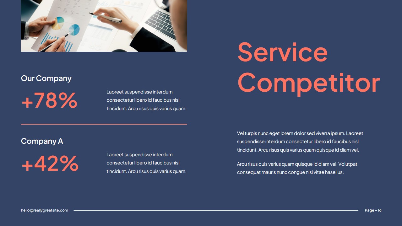 Dark Blue Red Company Profile Presentation, Presentation Templates