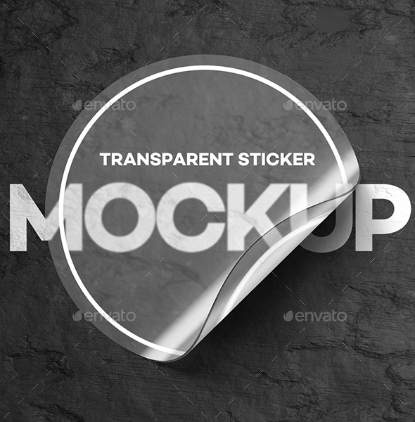 Transparent Sticker Mockup, Graphics | GraphicRiver