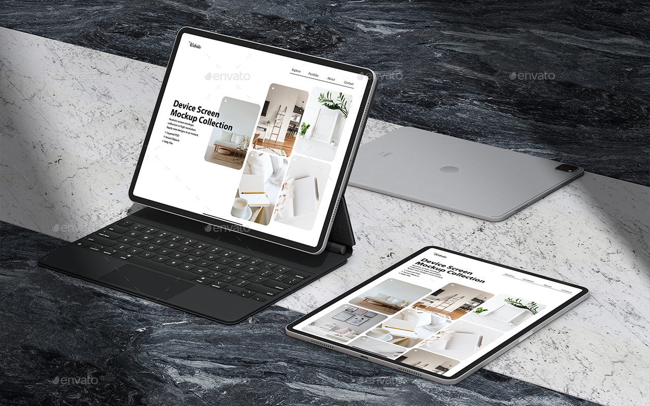 iPad Pro Device Screen Mockups, Graphics | GraphicRiver
