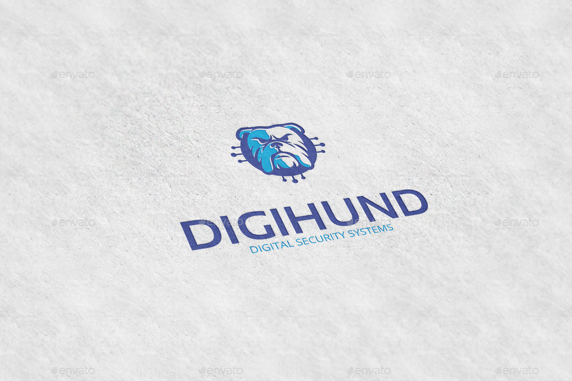 Digihund Digital Dog Bulldog Logo Template, Logo Templates | GraphicRiver