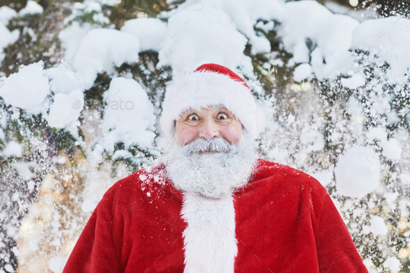 Shocked Santa Claus in Snow Stock Photo by seventyfourimages | PhotoDune