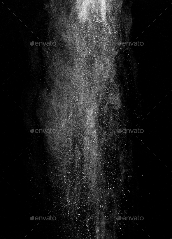 dust powder flour background explosion smoke splash food ingredient ...