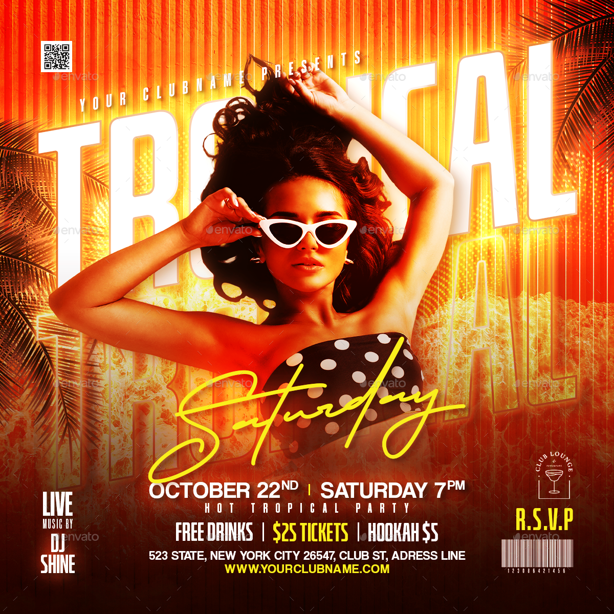 Tropical Party Flyer, Print Templates | GraphicRiver