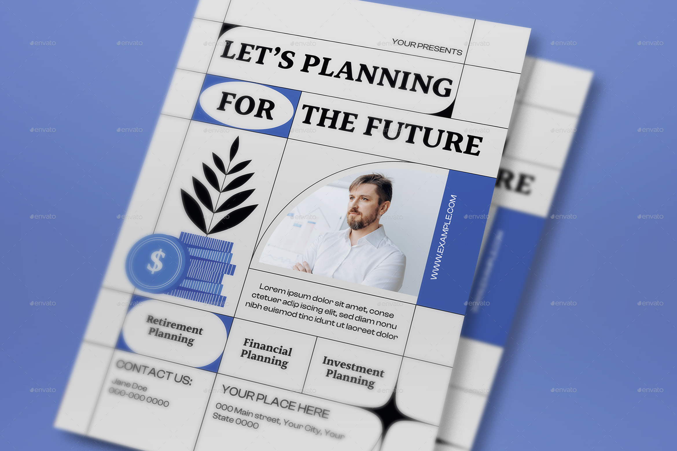 Grey Modern Financial Flyer Set by graphicook | GraphicRiver