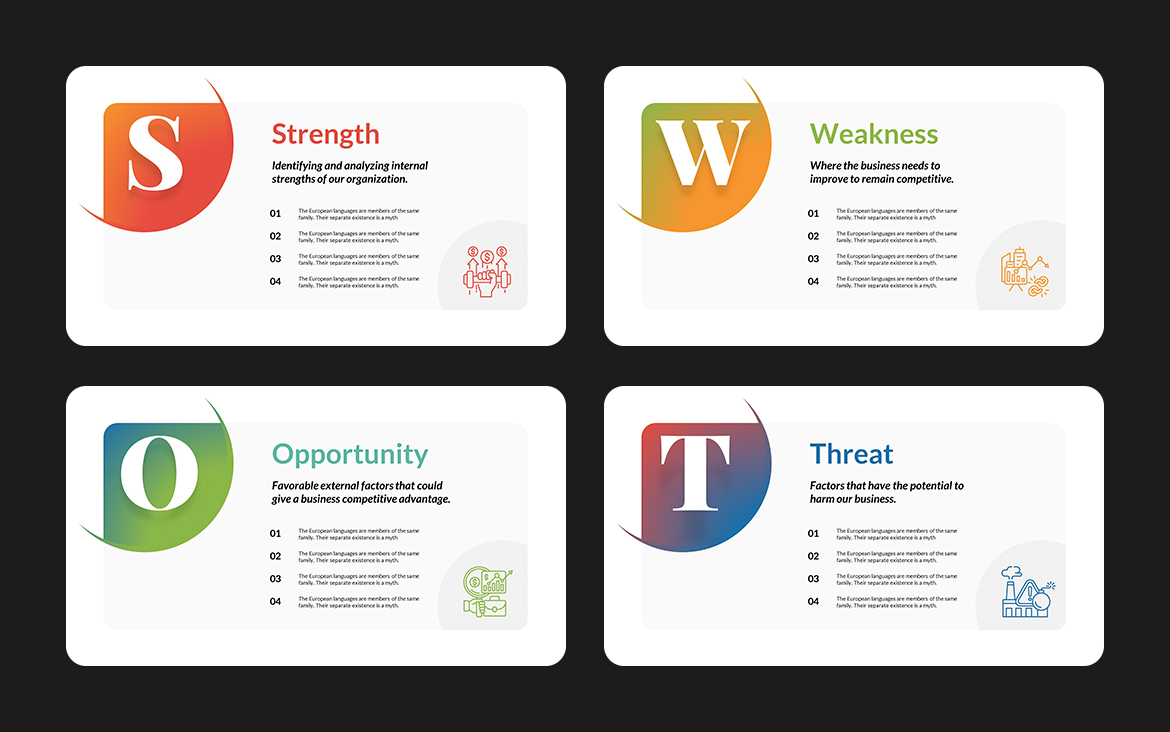 Business SWOT Analysis Infographics Powerpoint Template, Presentation ...