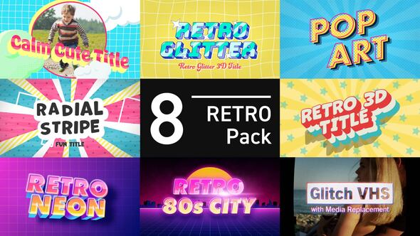 Retro Style Title Pack, After Effects Project Files | VideoHive