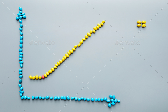 Increasing graph made of sweets Stock Photo by Media_photos | PhotoDune