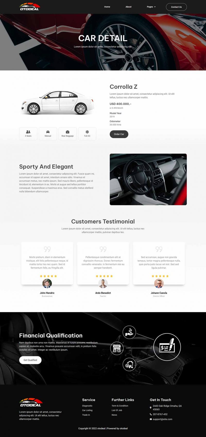Otodeal - Used Car Dealer Elementor Template Kit by Kitpro | ThemeForest