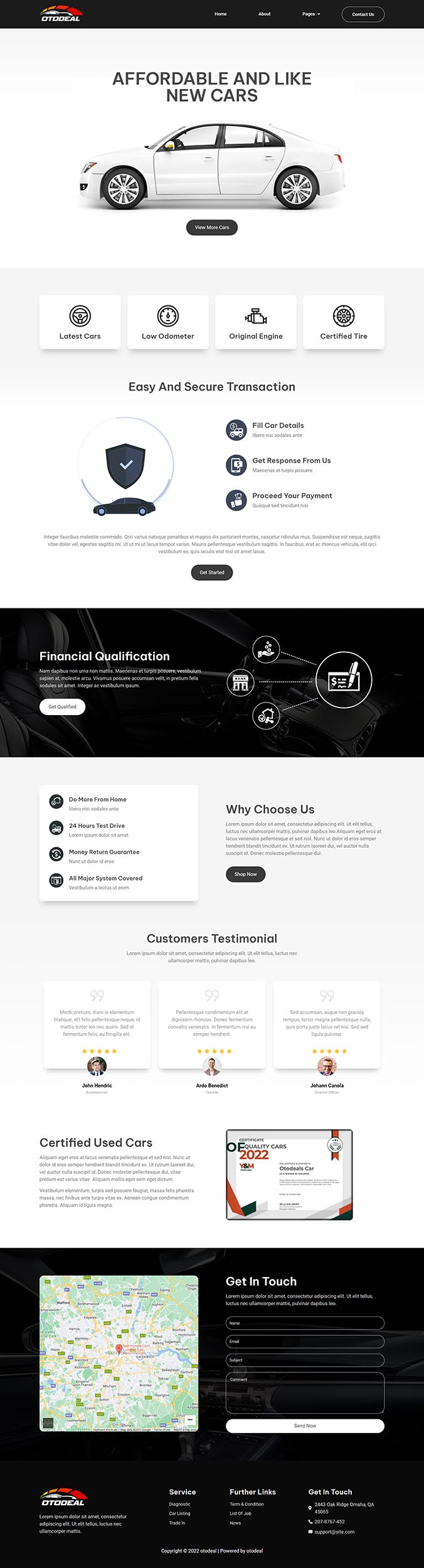 Otodeal - Used Car Dealer Elementor Template Kit by Kitpro | ThemeForest
