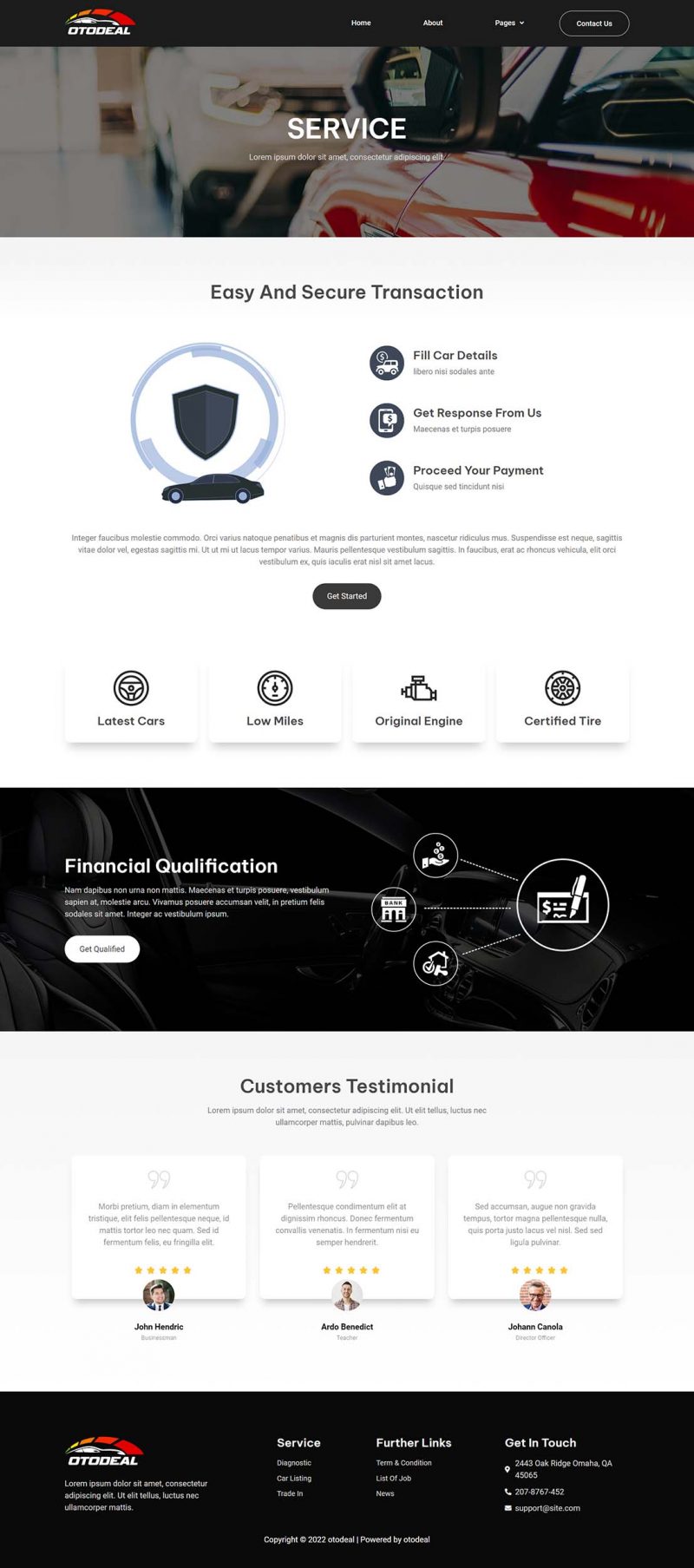 Otodeal - Used Car Dealer Elementor Template Kit by Kitpro | ThemeForest
