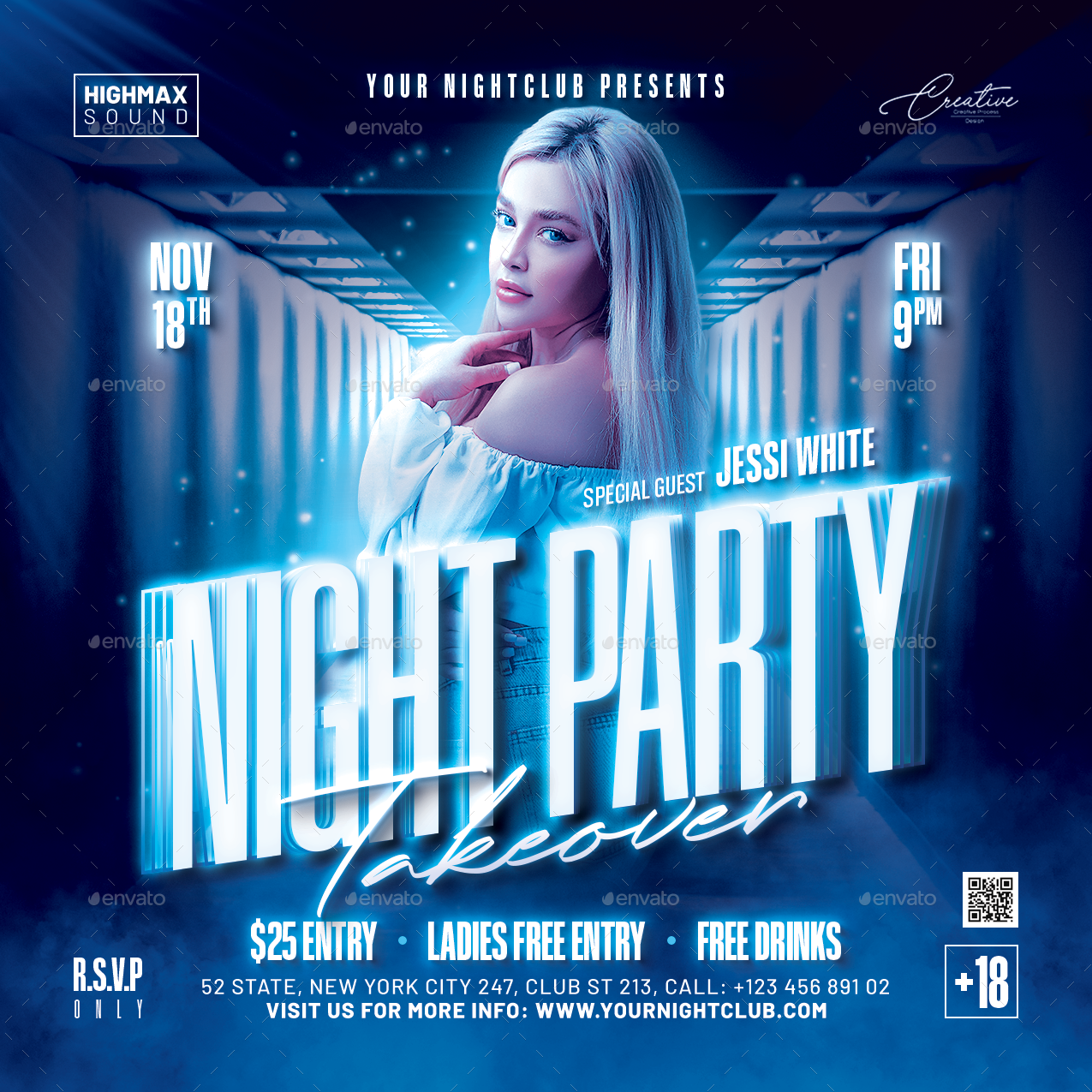 Night Party Flyer, Print Templates | GraphicRiver