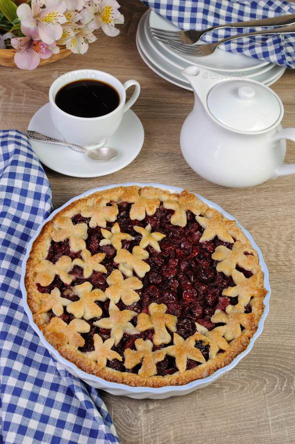 cherry pie Stock Photo by Apolonia | PhotoDune