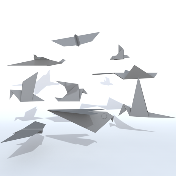 Paper Birds by nahar3d | 3DOcean