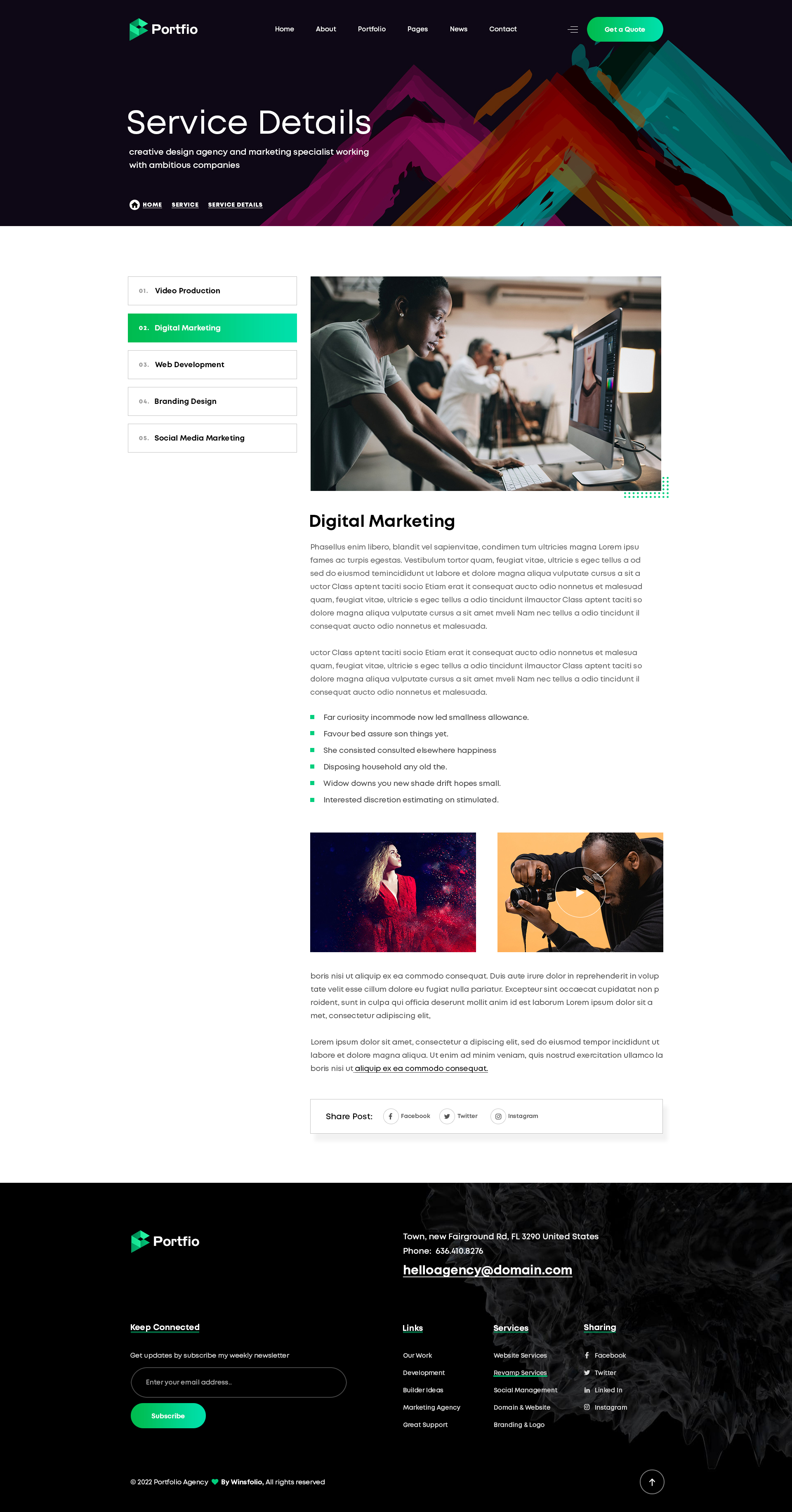 Portfio - Creative Agency & Portfolio PSD Template by winsfolio ...