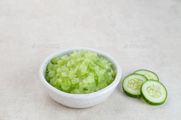 Organic cucumber pulp juice, squeezed from a slow juicer Stock Photo by ...