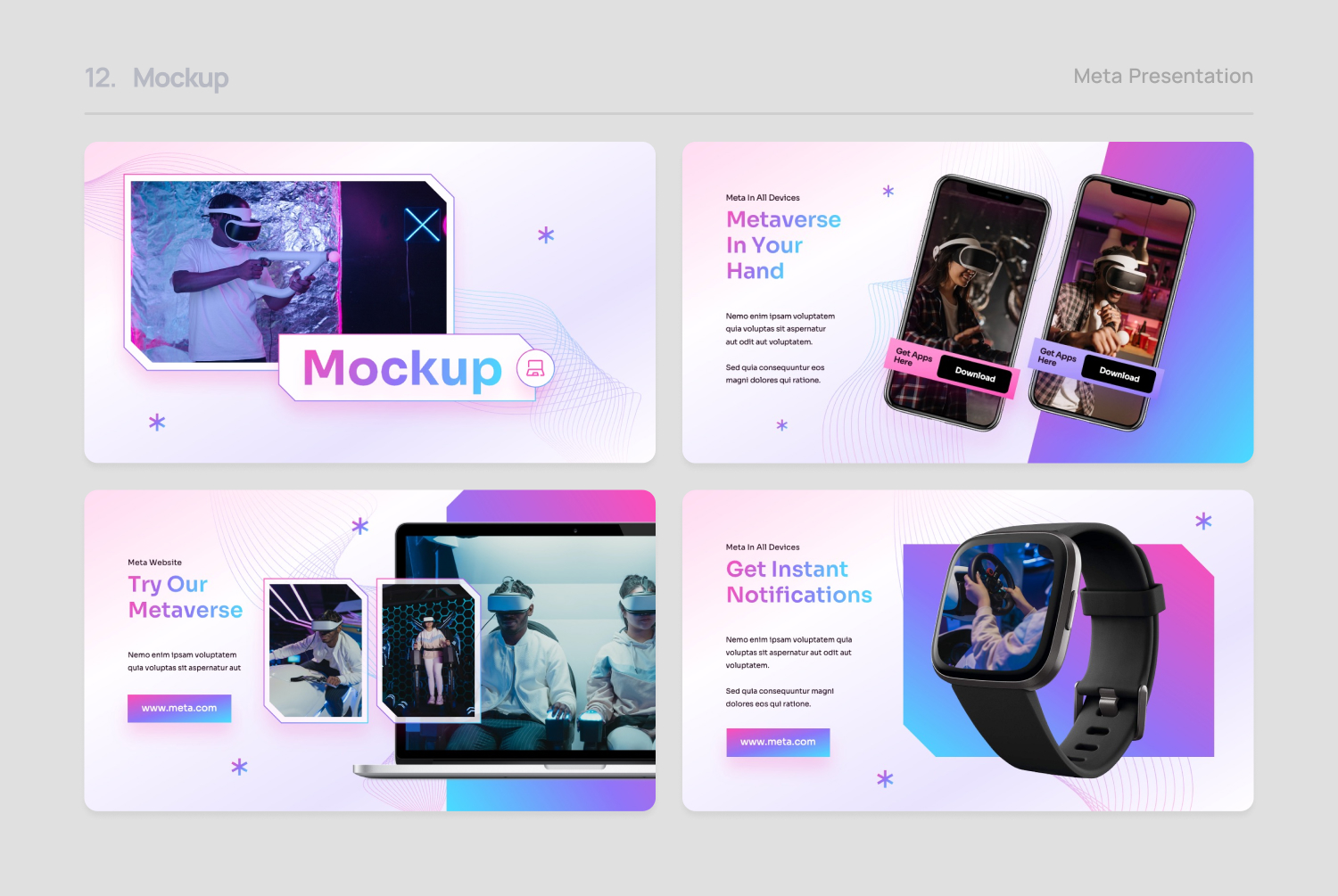 Meta - Metaverse Google Slides Presentation, Presentation Templates