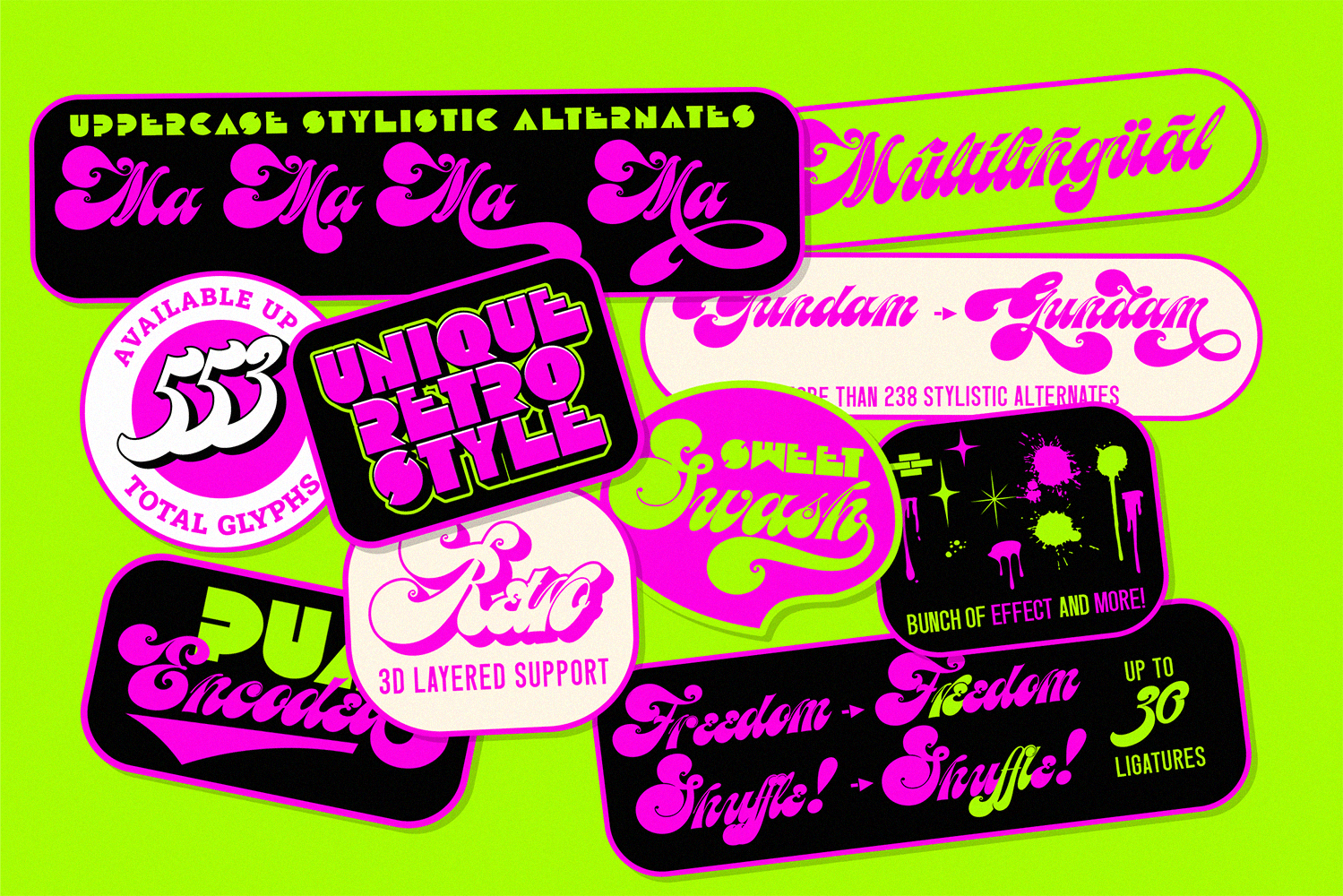 Meastro Pro Pack | Layered Retro Font by Faptype | GraphicRiver