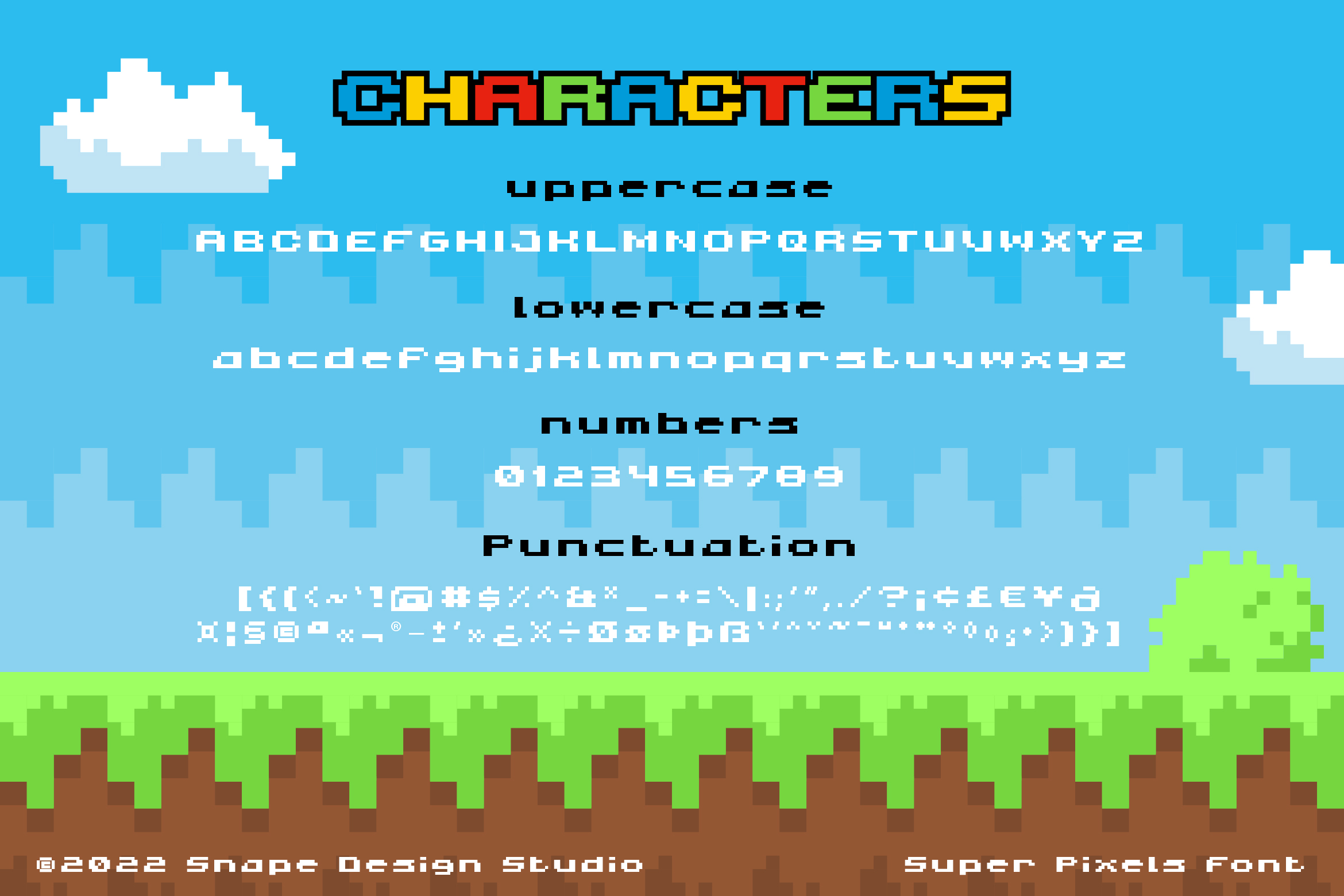 Super Pixels - Pixel Font, Fonts | GraphicRiver