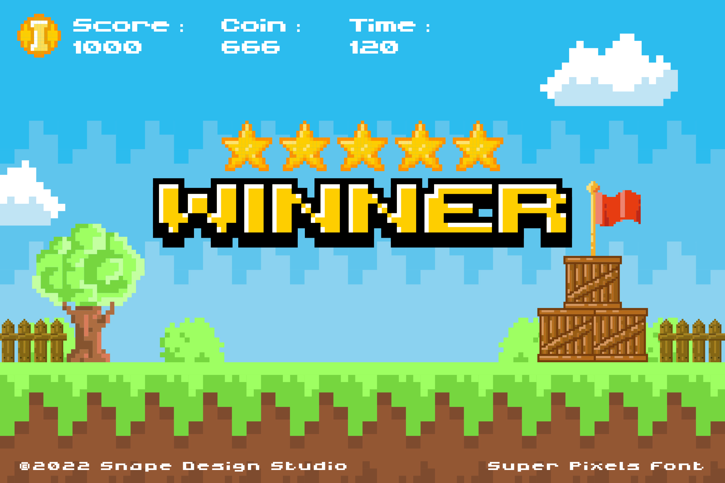 Super Pixels - Pixel Font, Fonts | GraphicRiver