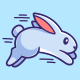 Running Rabbit Cartoon, Vectors | GraphicRiver
