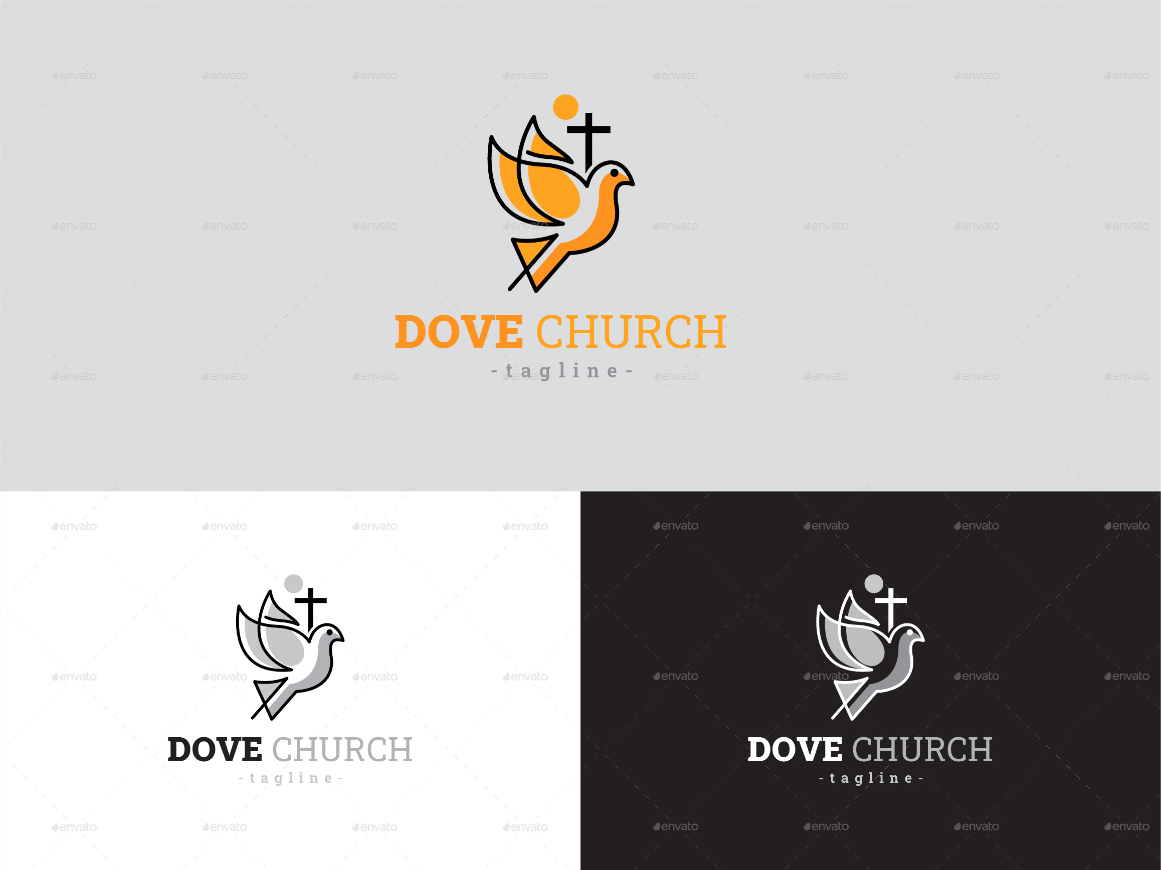Dove Church Logo Design Template, Logo Templates | GraphicRiver