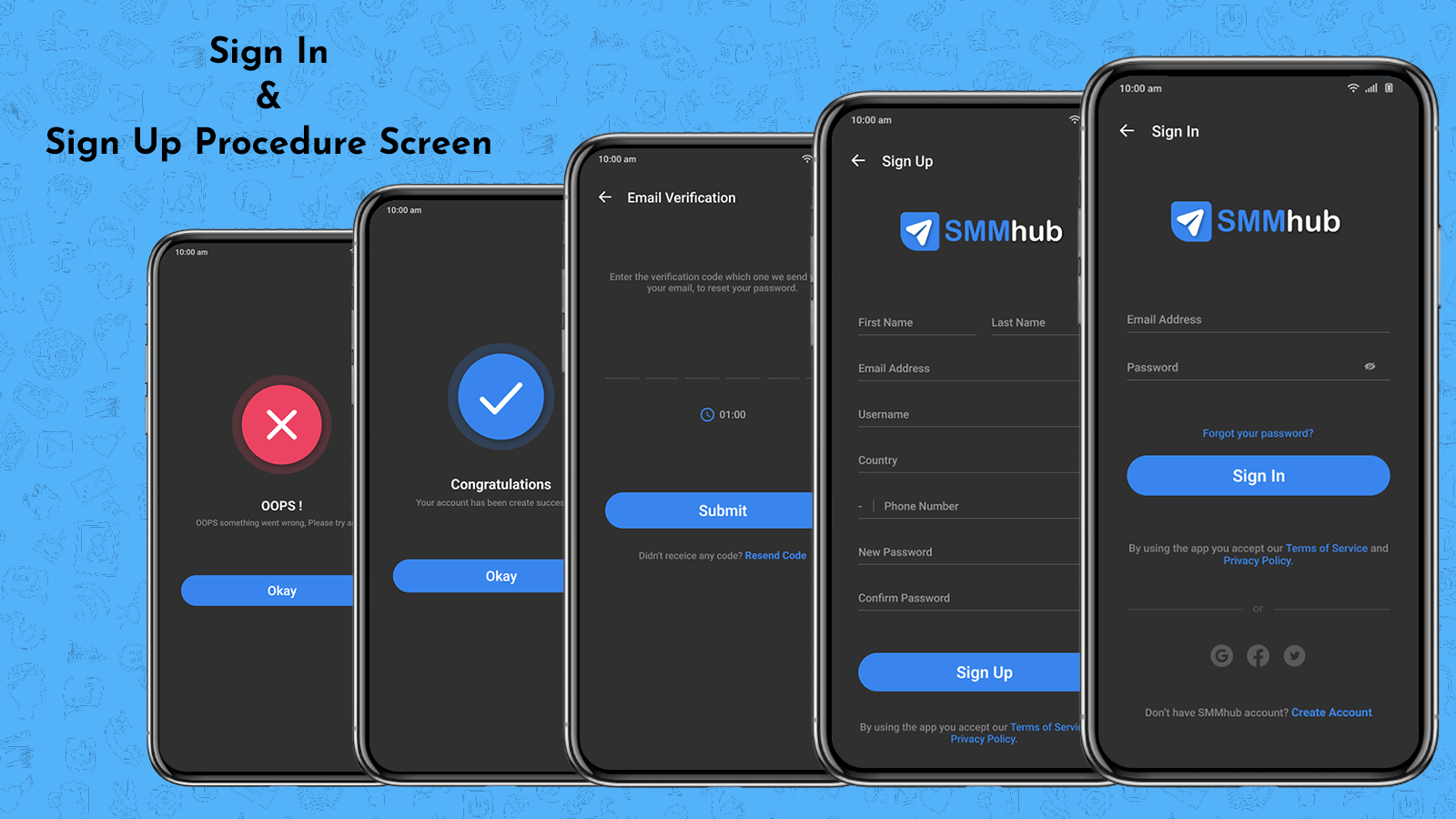 SMMhub - Social Media Marketing Flutter App by AppDevsX | CodeCanyon