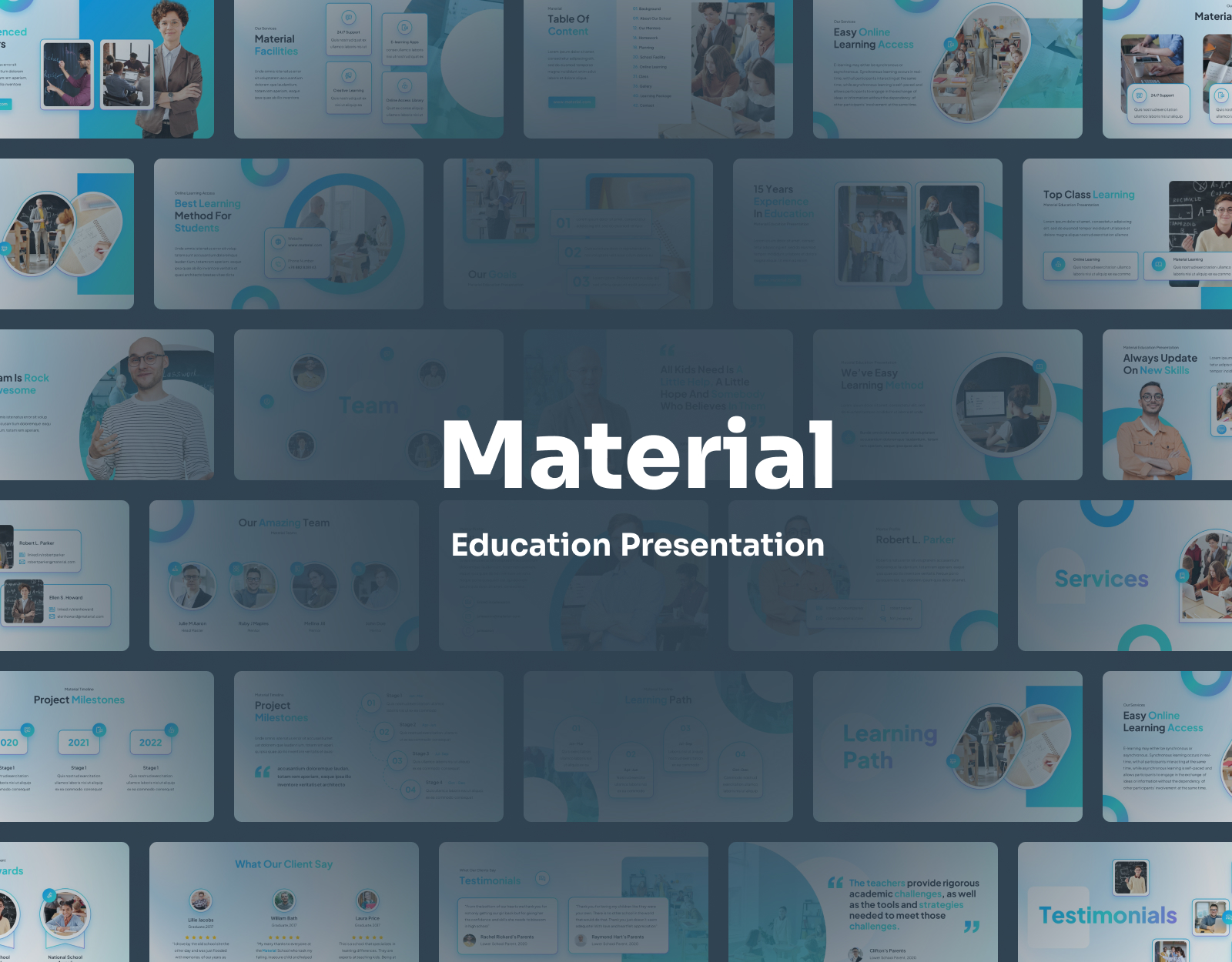 Material - Education Google Slides Presentation, Presentation Templates