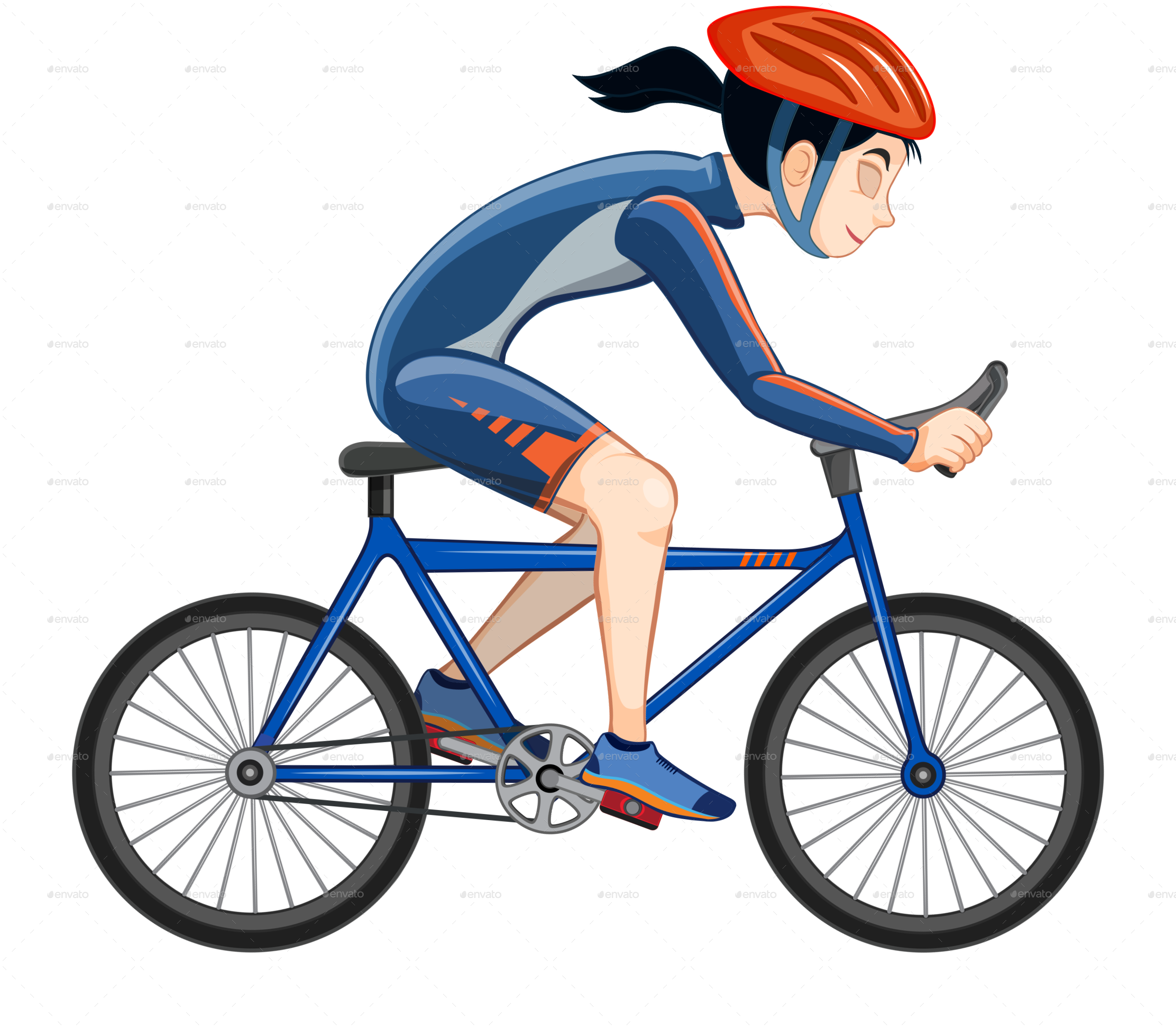 Bicycle with Lady Rider Sprite Sheets for Games, Game Assets | GraphicRiver