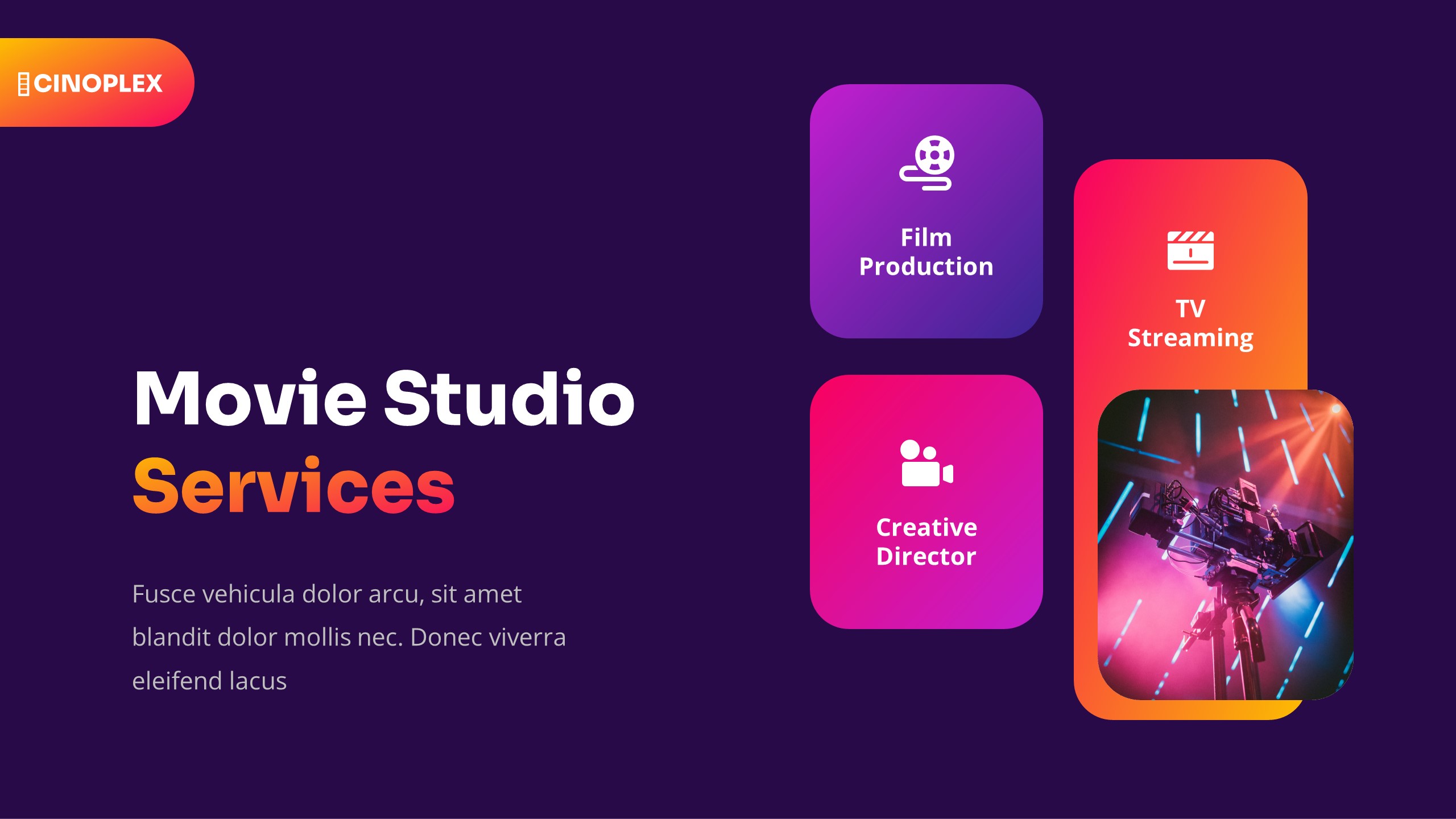 CINOPLEX - Movie Studio Powerpoint Template, Presentation Templates