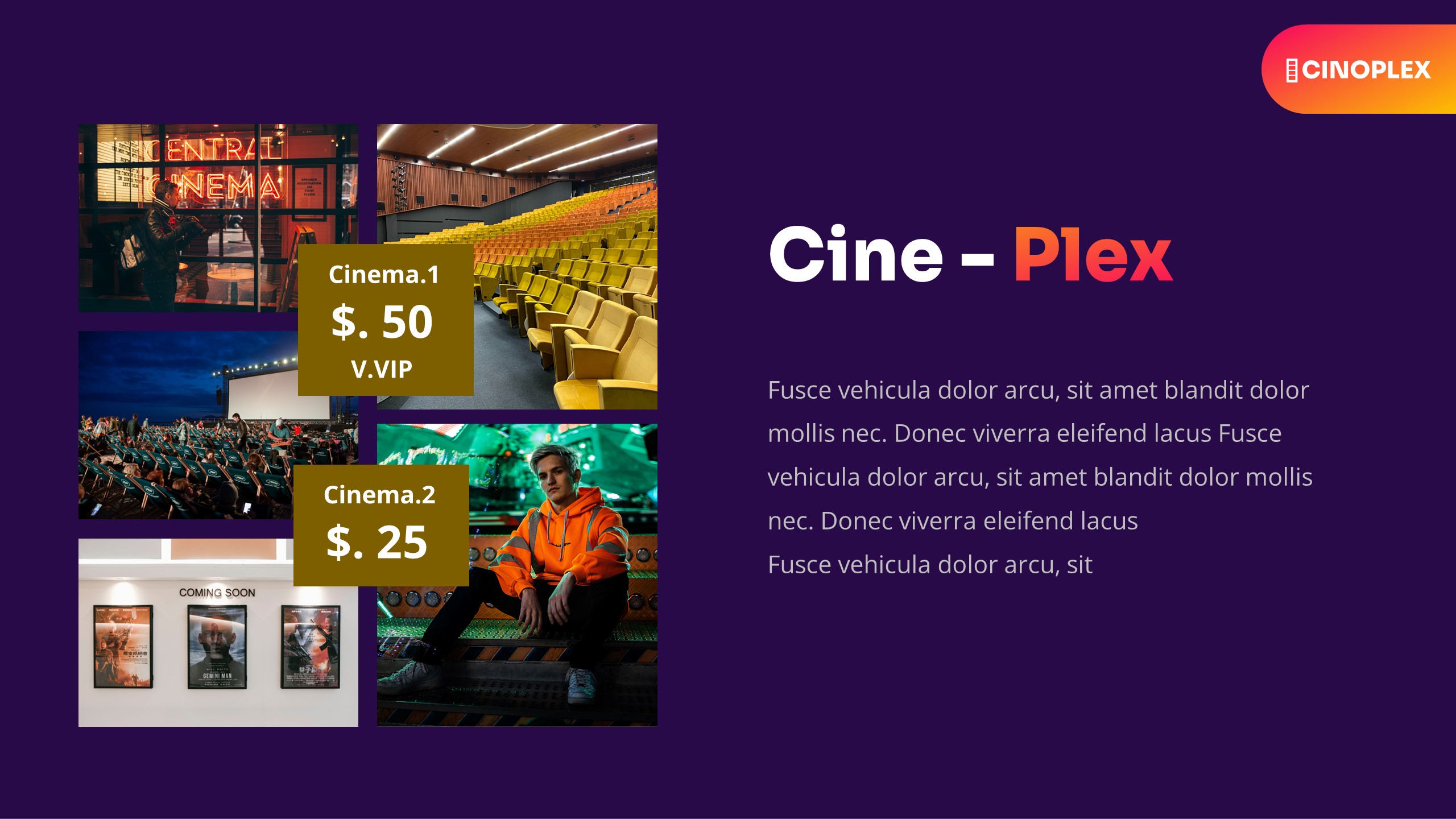 CINOPLEX - Movie Studio Powerpoint Template, Presentation Templates