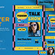 Blue Retro Talk Show Flyer Set, Print Templates | GraphicRiver