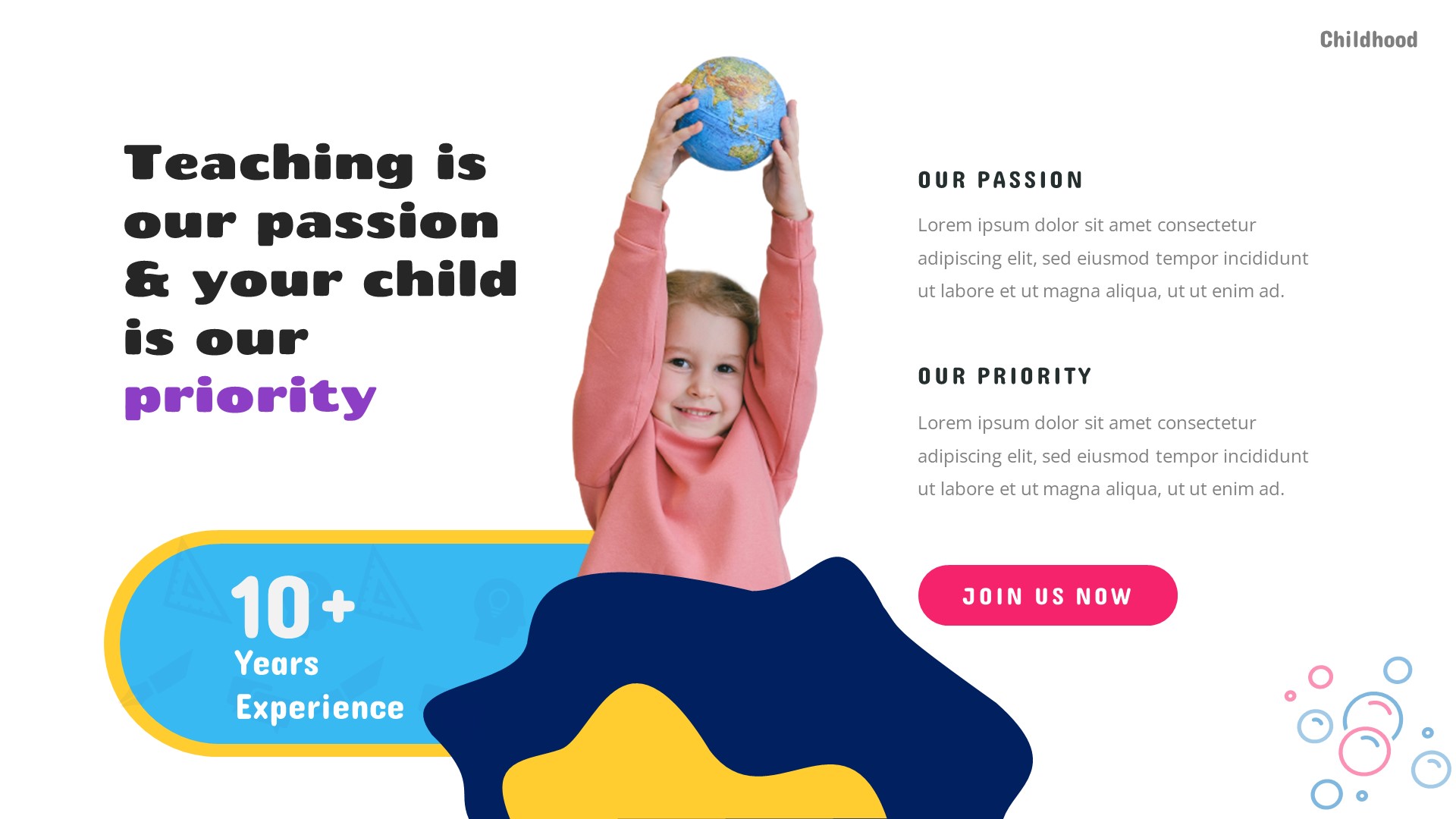 Childhood - PowerPoint Children's school & daycare template ...