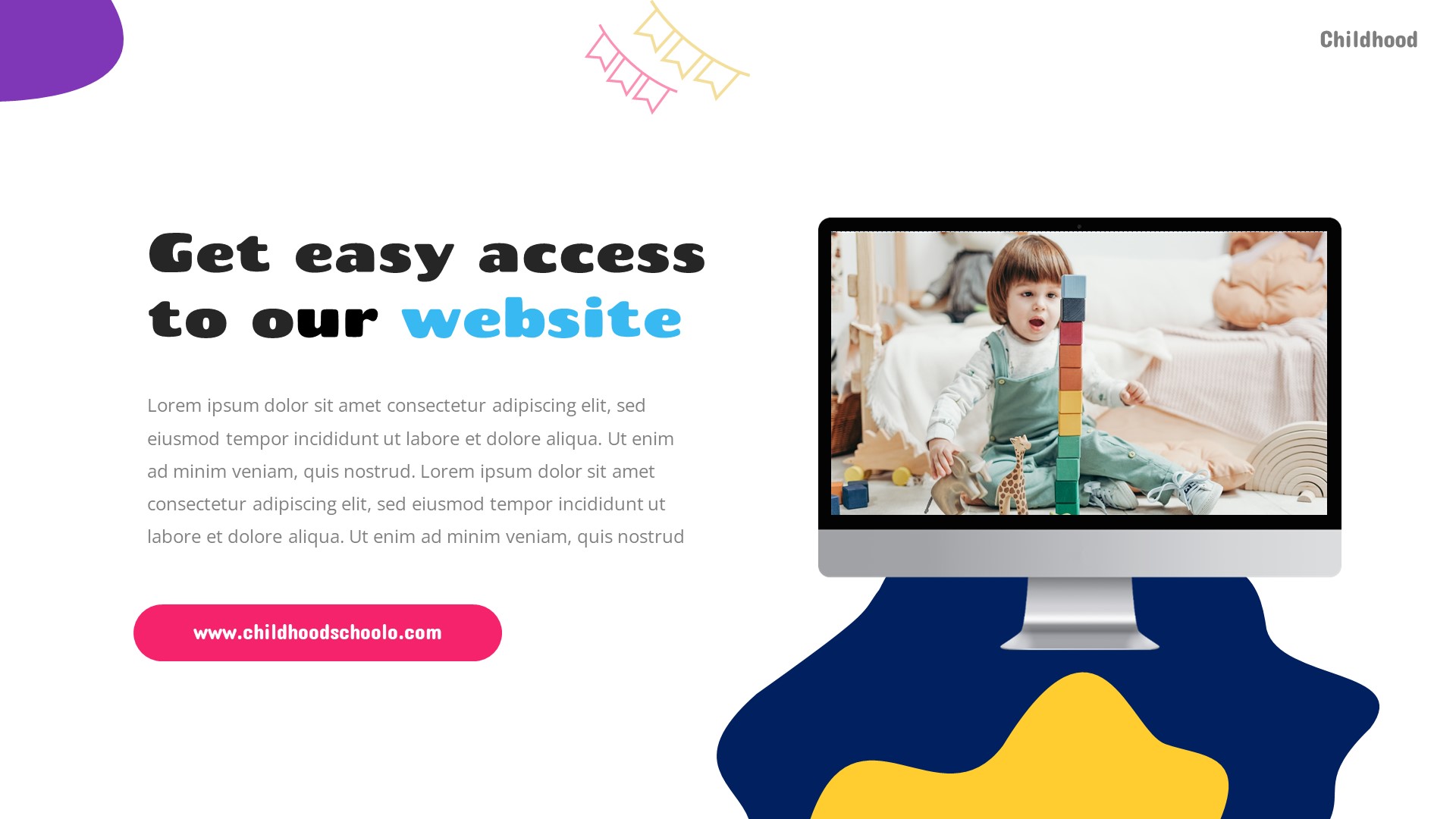 Childhood - PowerPoint Children's school & daycare template ...