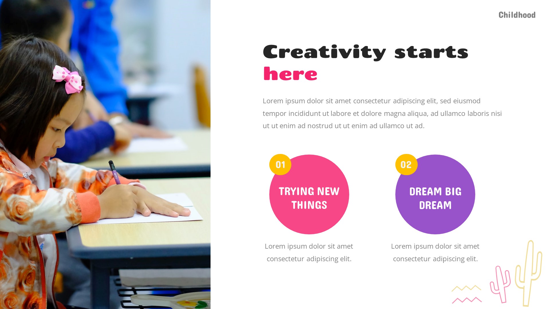 Childhood - PowerPoint Children's school & daycare template ...