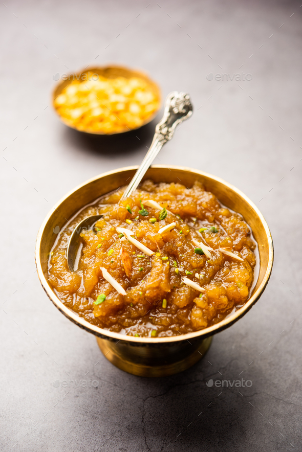 Besan Halwa, shira, sheera is a rich dessert made with gram flour, ghee ...