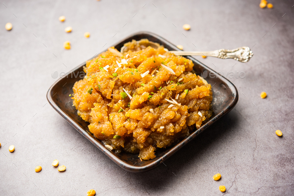 Besan Halwa, shira, sheera is a rich dessert made with gram flour, ghee ...