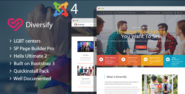 Diversify - LGBT Community Joomla 4 Template With Page Builder by ...