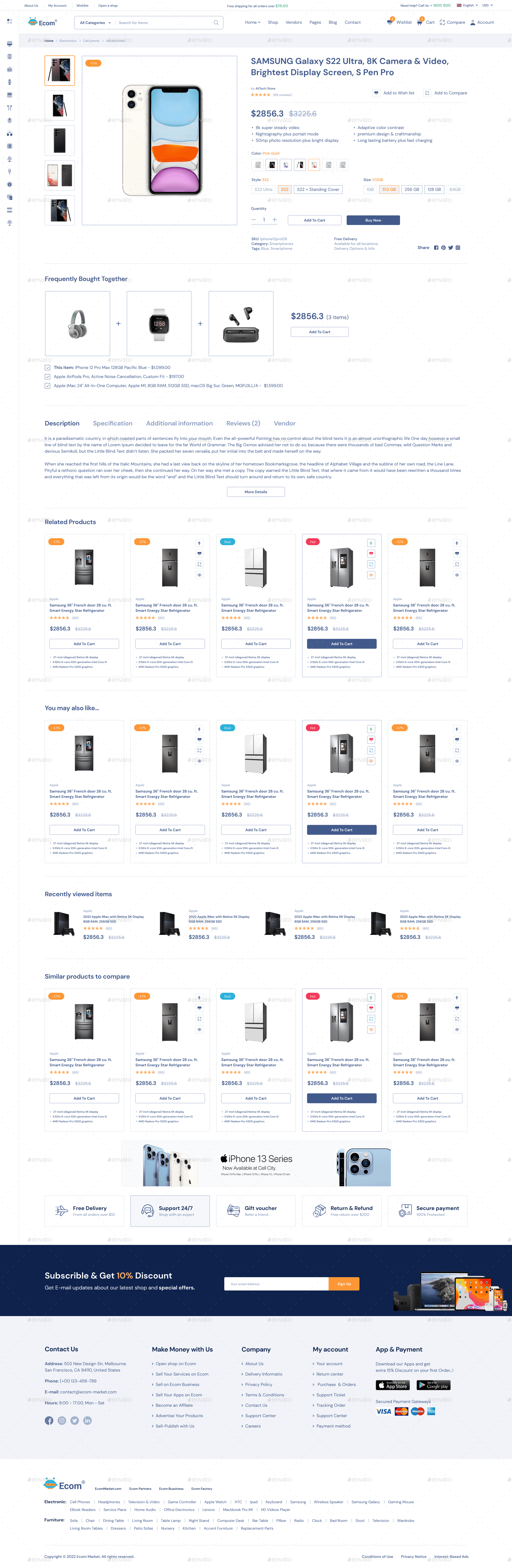 Ecom - Marketplace Figma Template, Web Elements | GraphicRiver