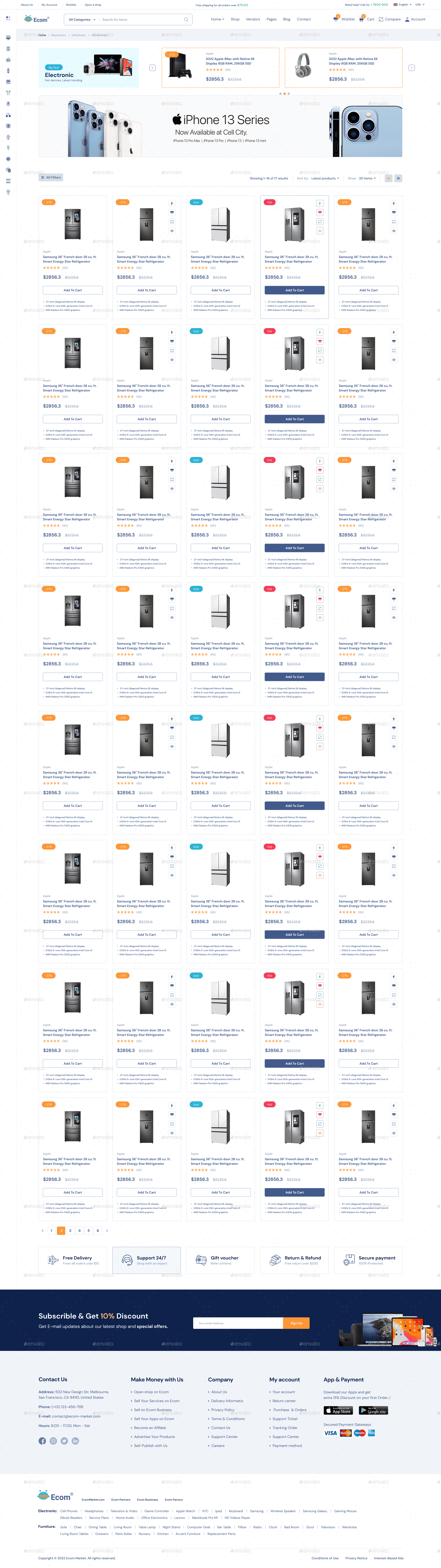 Ecom - Marketplace Figma Template, Web Elements | GraphicRiver