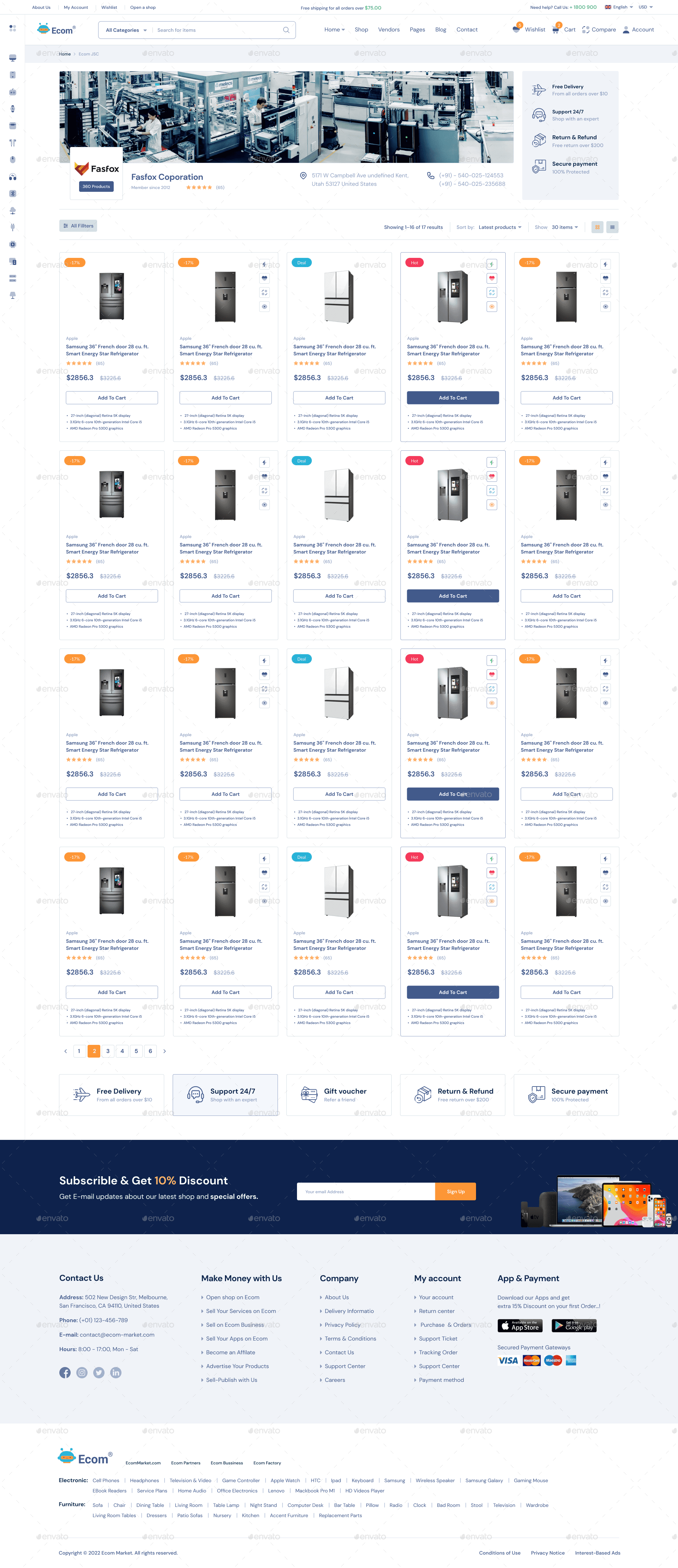 Ecom - Marketplace Figma Template, Web Elements | GraphicRiver
