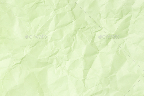 Green crumpled paper background texture. Stock Photo by formatoriginal