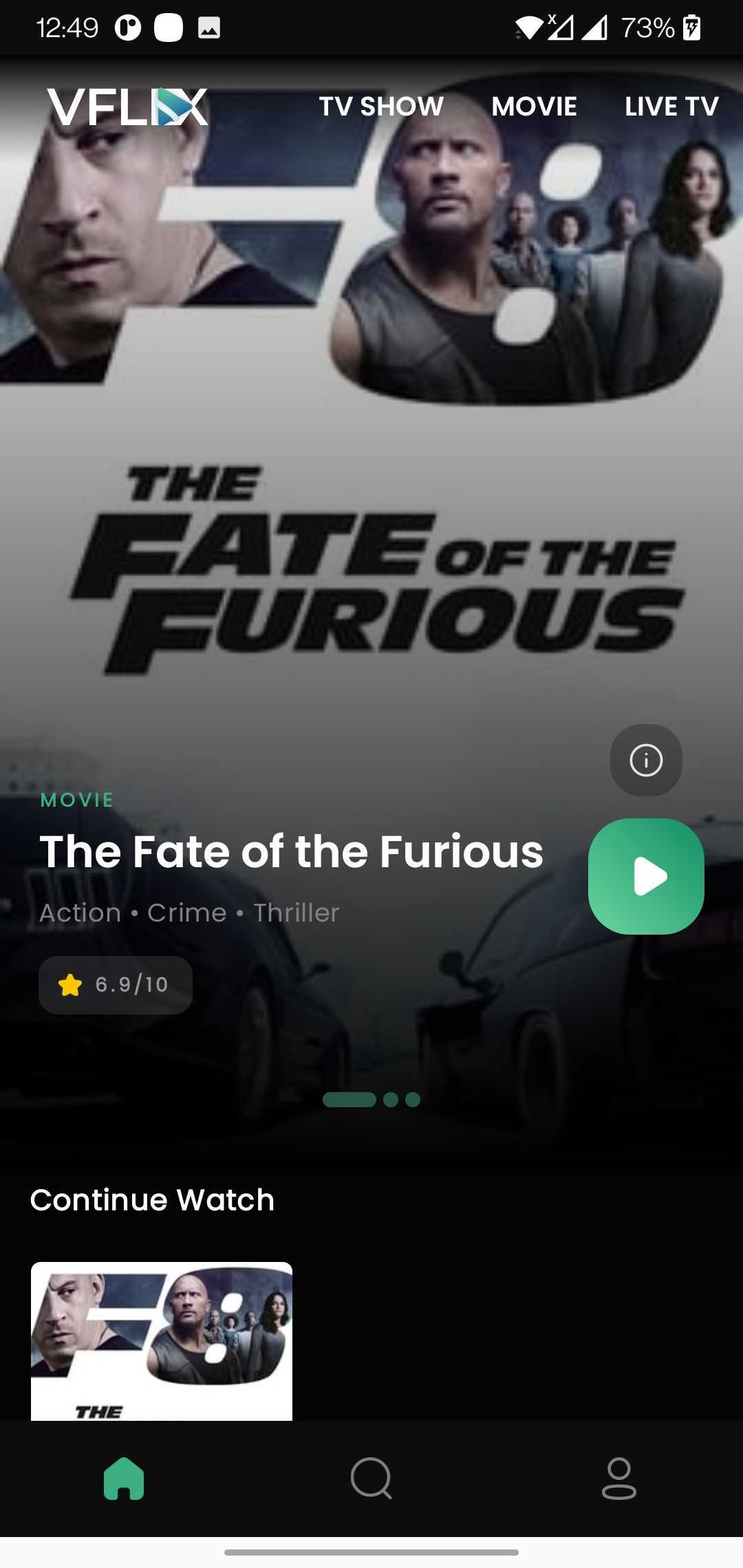 VFLIX - Movies, TV Shows, Live TV Streaming App with Admin Panel by ...