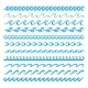 Sea and Ocean Surf Wave Lines Blue Water Borders, Vectors | GraphicRiver