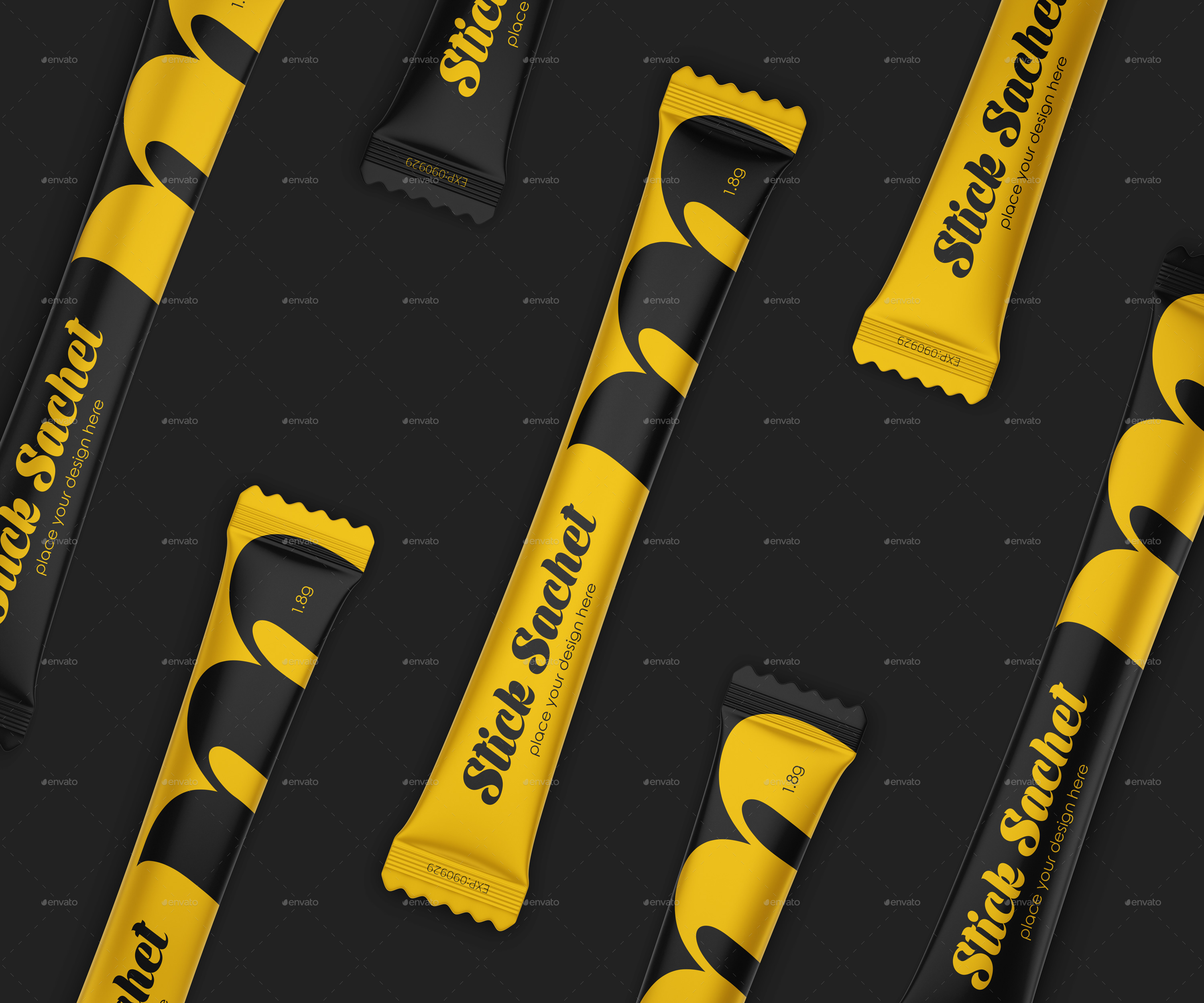Glossy Stick Sachet Mockup Set, Graphics | GraphicRiver