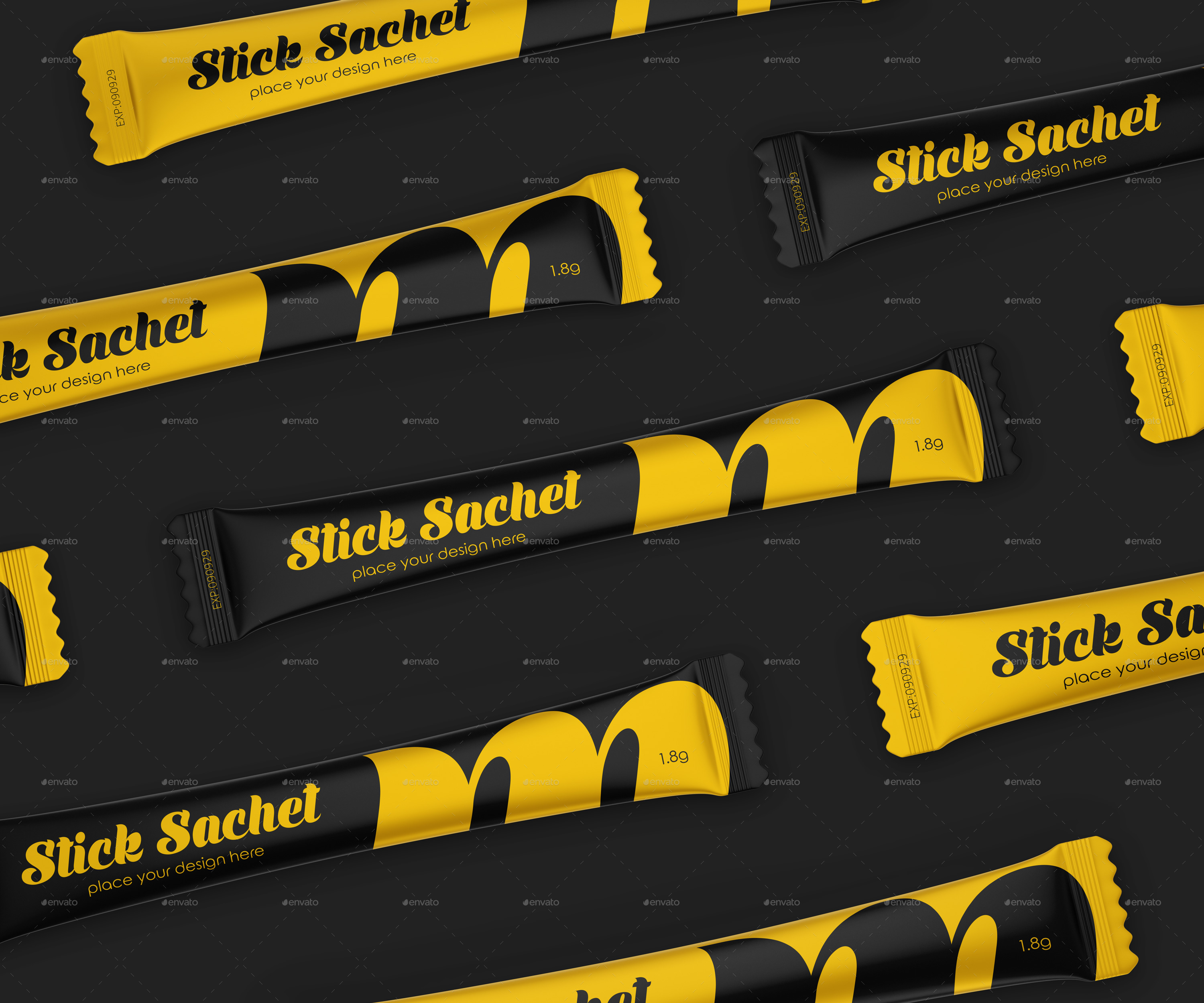 Glossy Stick Sachet Mockup Set, Graphics | GraphicRiver