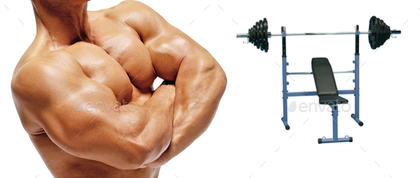 Bodybuilder and simulator Stock Photo by ozaiachin | PhotoDune