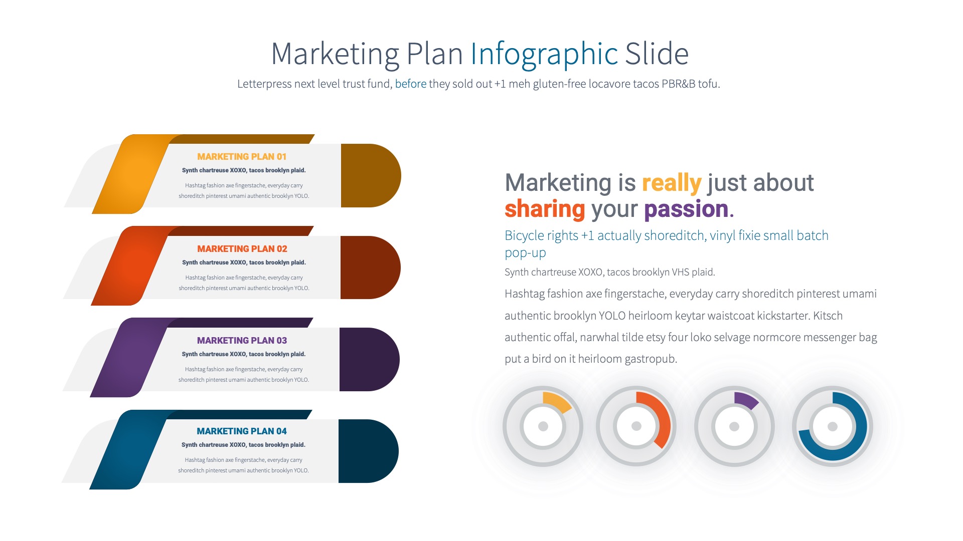 Marketing Plan - PowerPoint Infographics Slides, Presentation Templates