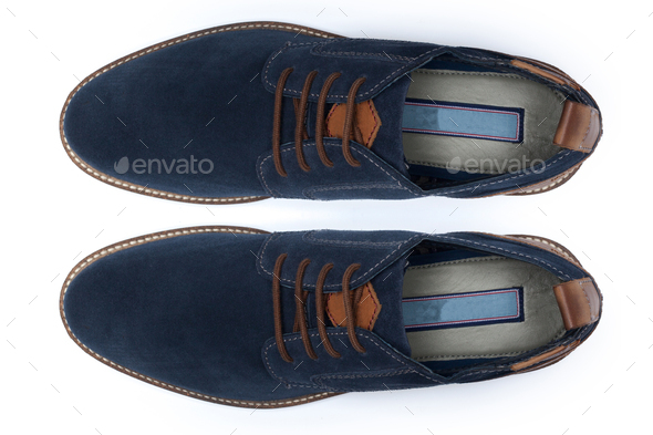 shoes isolated on white background. top view. Stock Photo by FabrikaPhoto